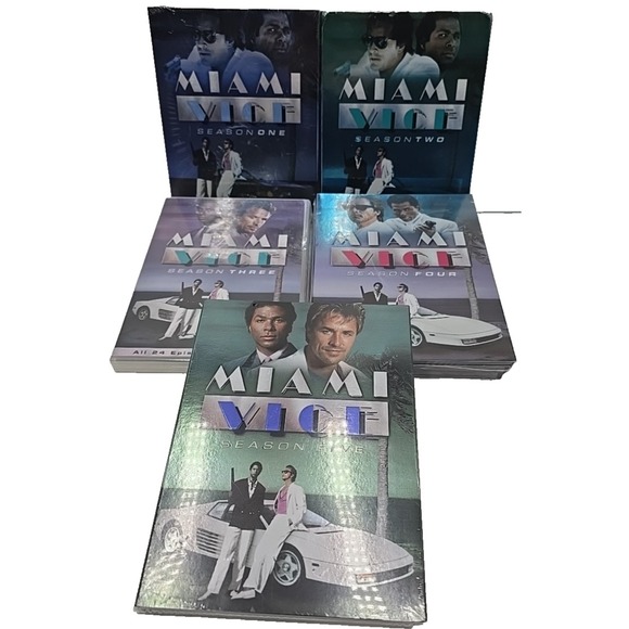 Media | Lot Of 4 Miami Vice Tv Show Complete Seasons 15 Sealed New 1984 ...